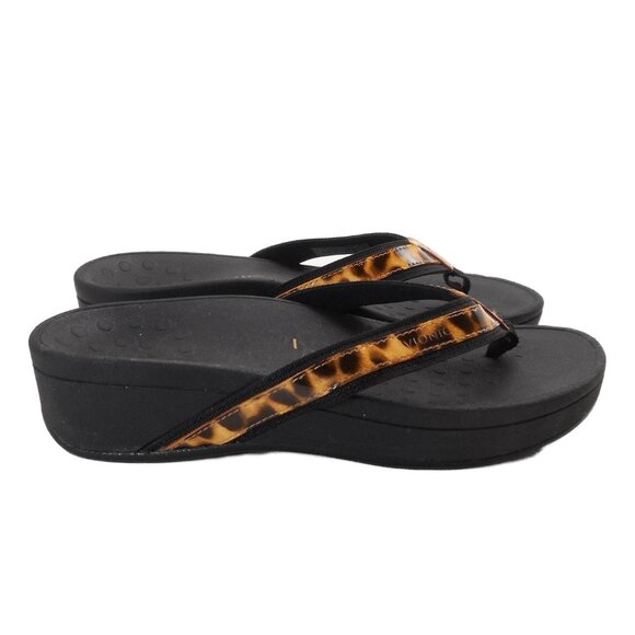 Vionic | Shoes | Vionic Womens 9 W High Tide Sandals Leopard Thong Flip ...
